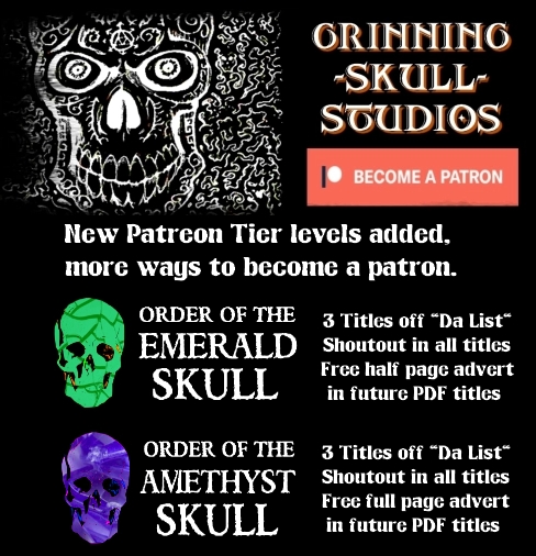 New Patreon Tier Levels added!! | The Grinning Skull – Grinning Skull ...